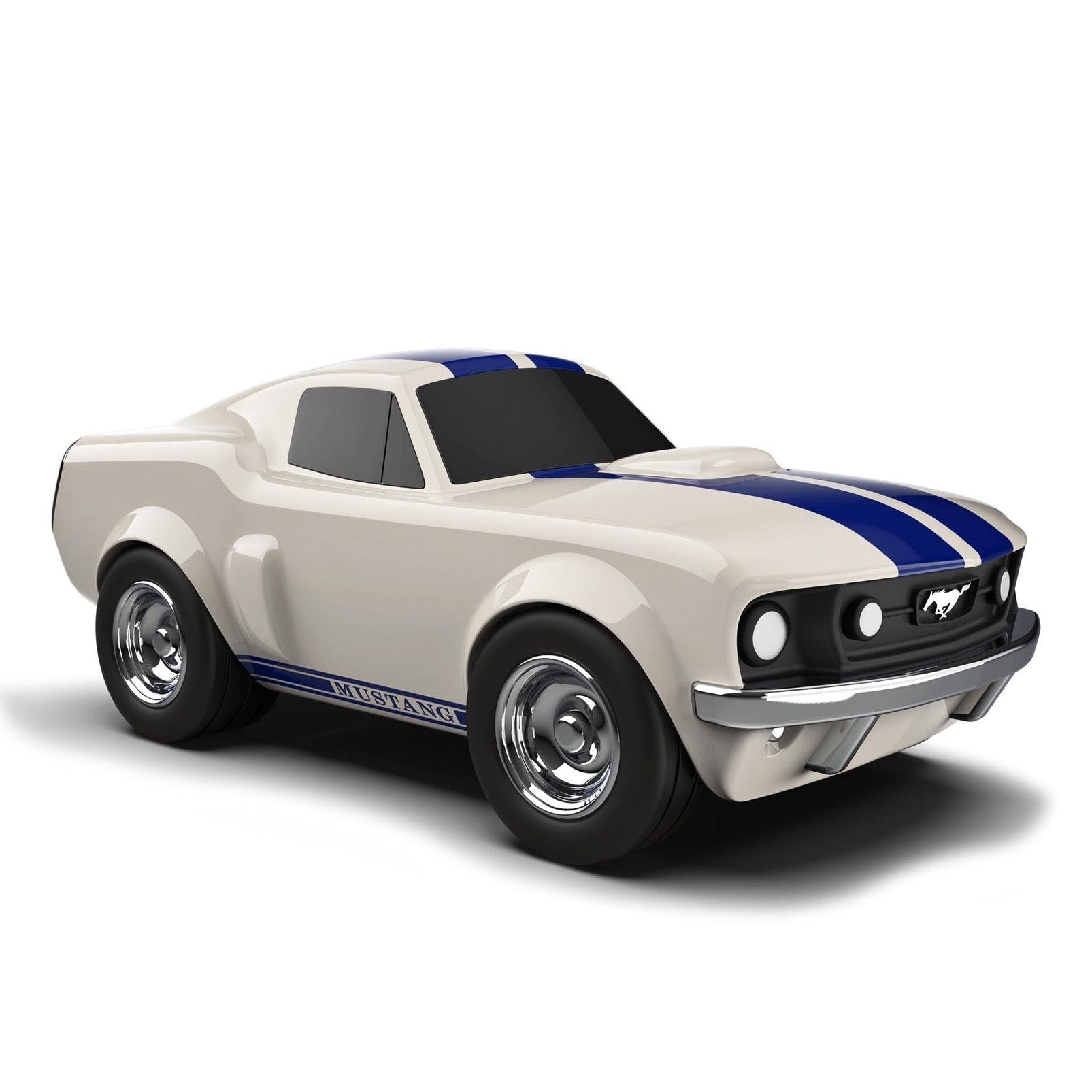 Ford Mustang Racing Car Ivory White Toy Car – Toby Tiger