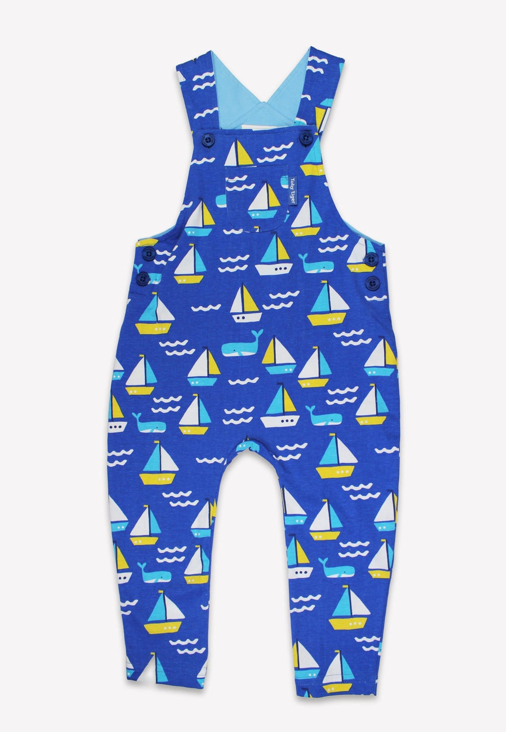 Organic St Ives Print Dungarees | Toby Tiger